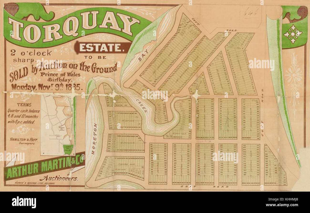 2 262872 Estate map of Torquay Estate, Redland Bay, Queensland, 1885 ...