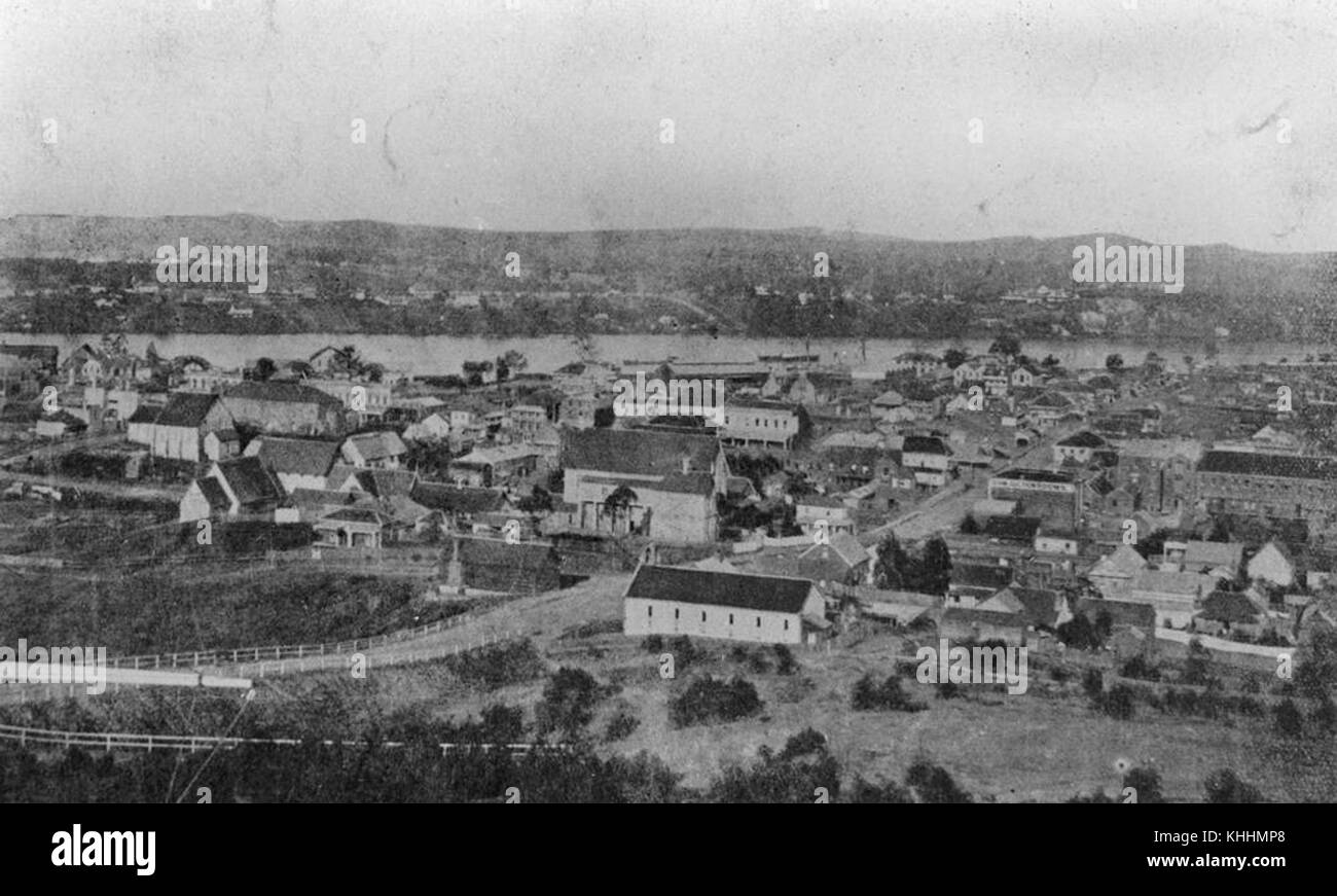 1 152135 Early Brisbane town, ca. 1870 Stock Photo - Alamy
