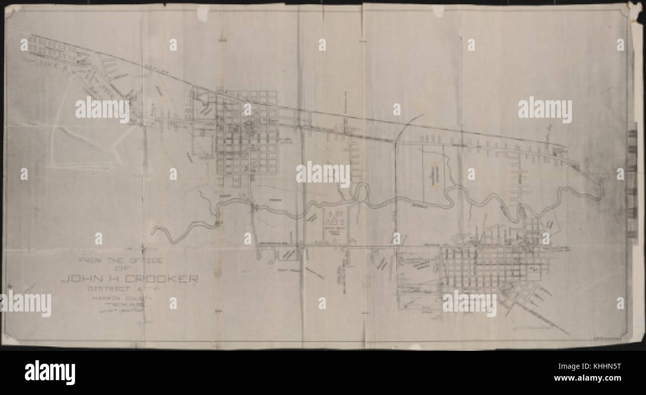 003 Map of Buffalo Bayou area - Camp Logan Riots Stock Photo - Alamy