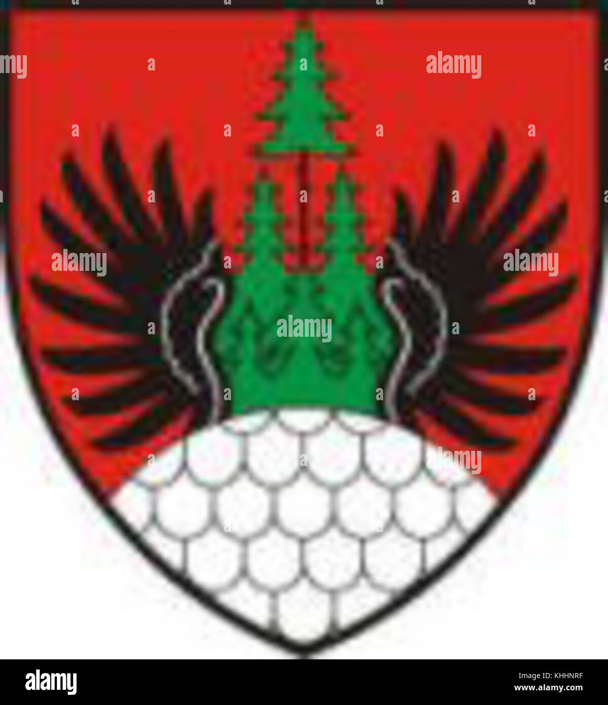 Coat of Arms of the Brunn an der Wild Gemeinde Stock Photo - Alamy