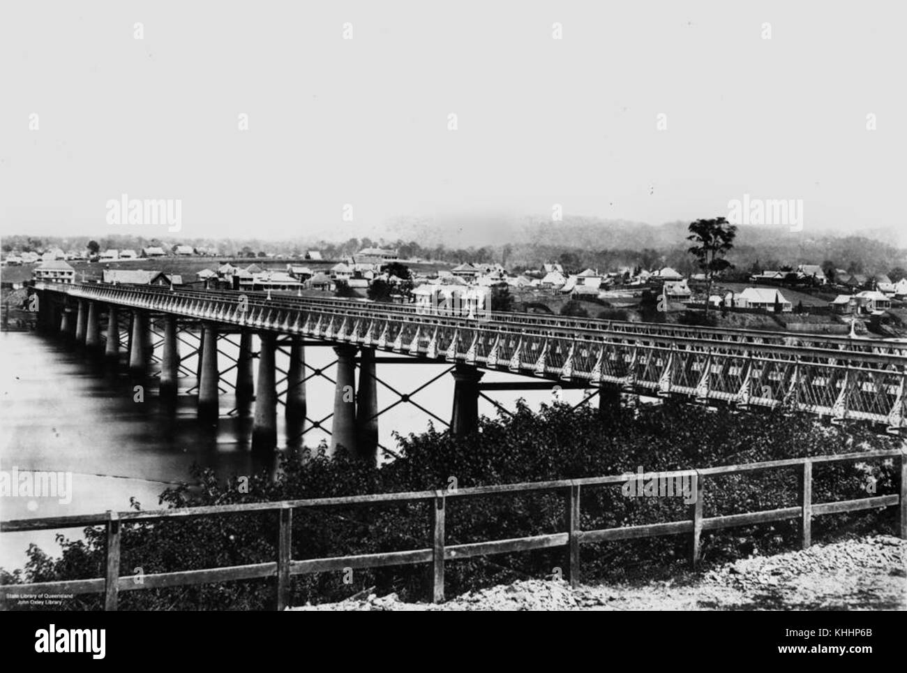 1 82751 First permanent Victoria Bridge, Brisbane, ca. 1875 Stock Photo ...
