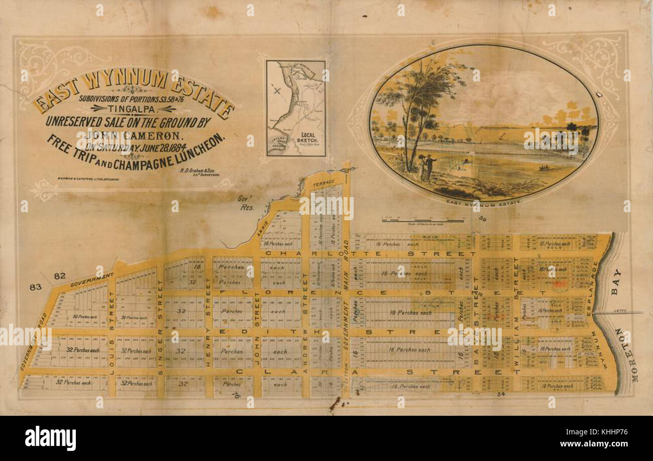 2 262812 Estate map for East Wynnum Estate, Wynnum, Queensland, 1884 ...