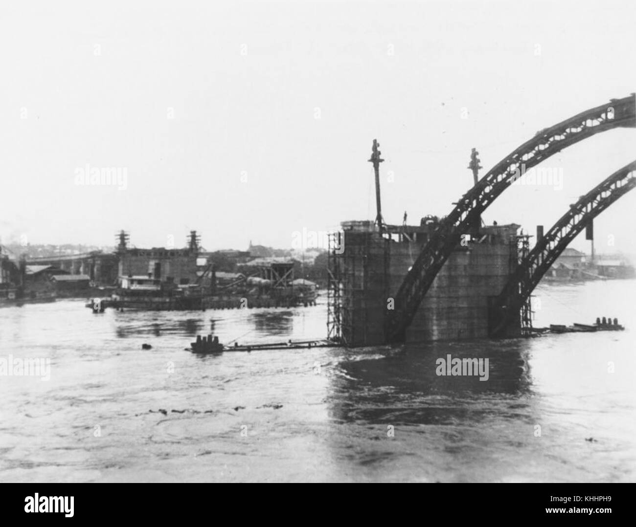 1 152335 Construction of the William Jolly Bridge, Brisbane, 1931 Stock ...