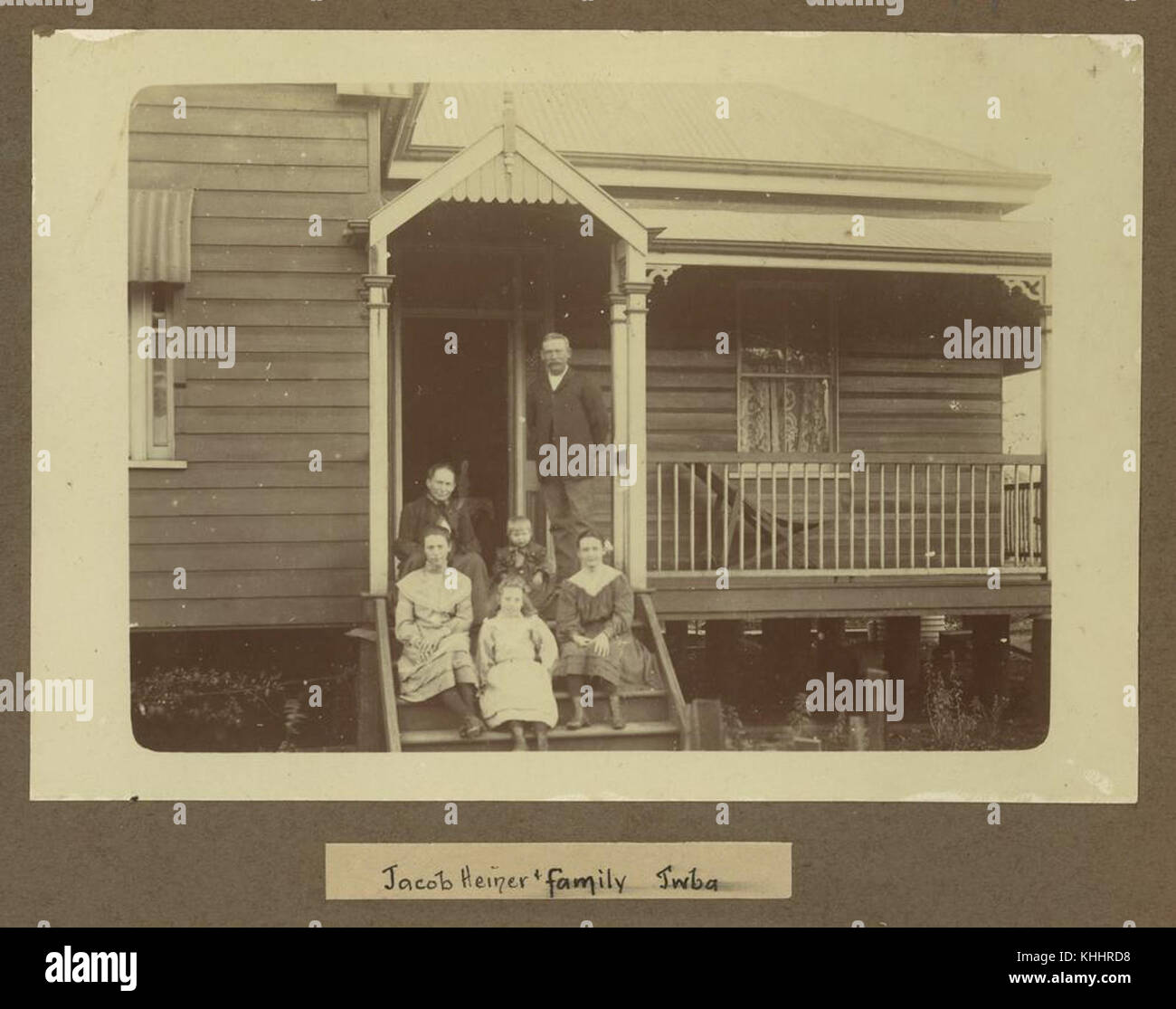 1 235195 Jacob Heiner and family on the front porch of the Toowoomba ...