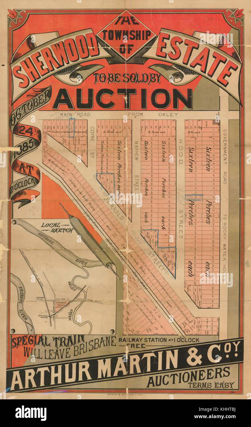 2 262804 Estate map for the township of Sherwood Estate, Brisbane ...