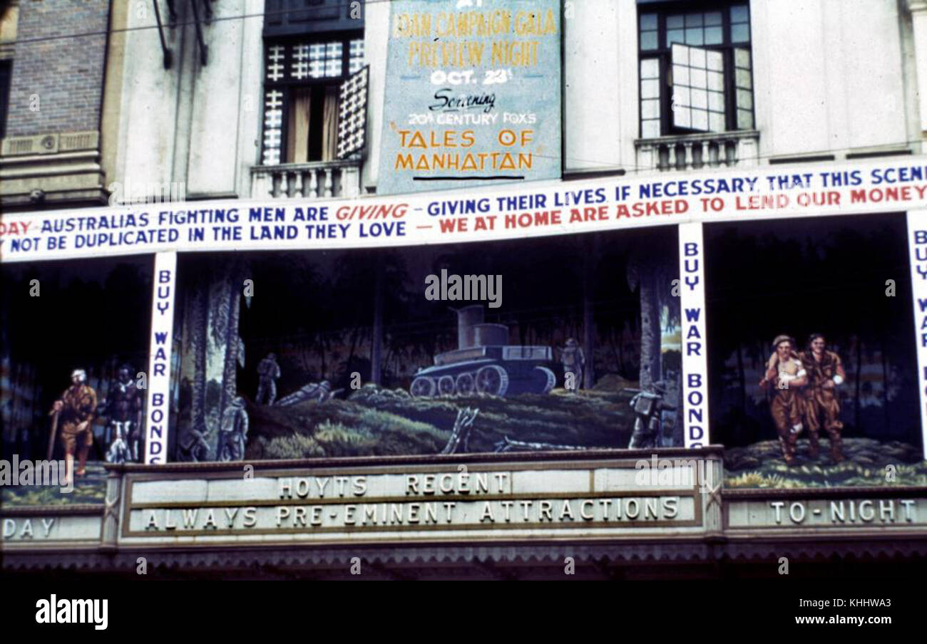 2 319321 Display for war bonds on top of the Hoyts Regent Theatre in ...