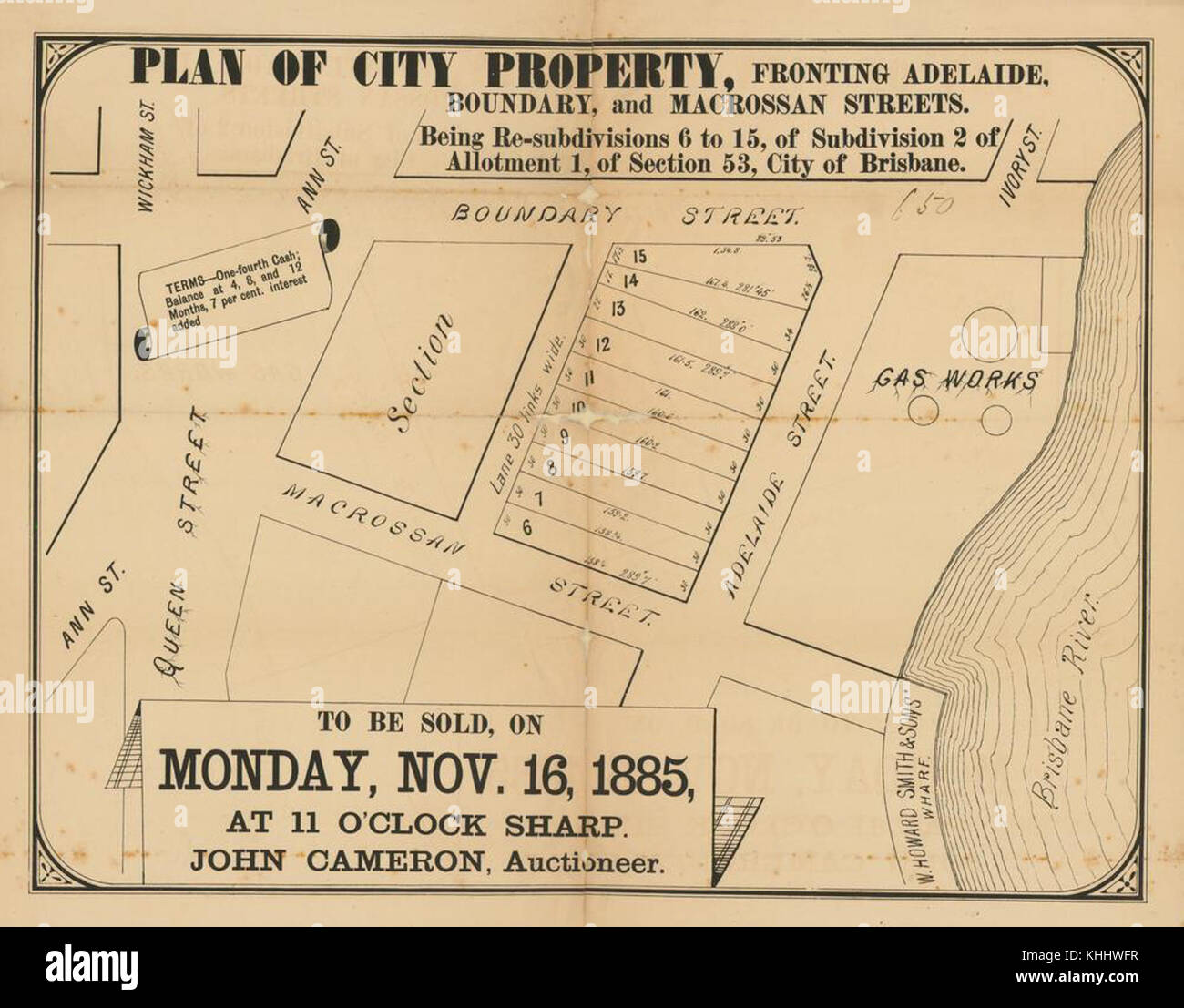 2 262992 Estate map of property fronting Adelaide, Boundary and ...
