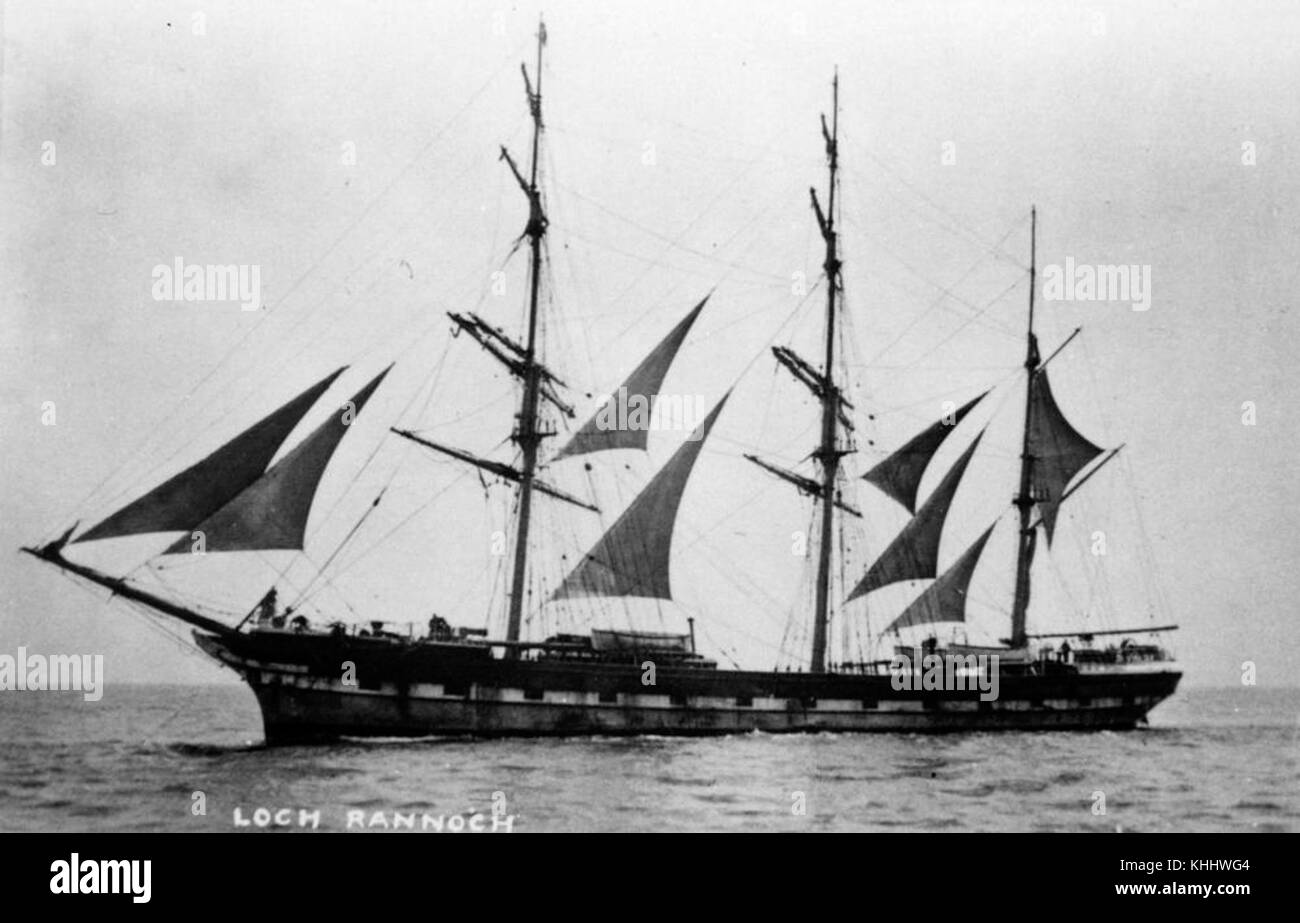 The image shows a historical view of the Loch Rannoch ship. This vessel ...