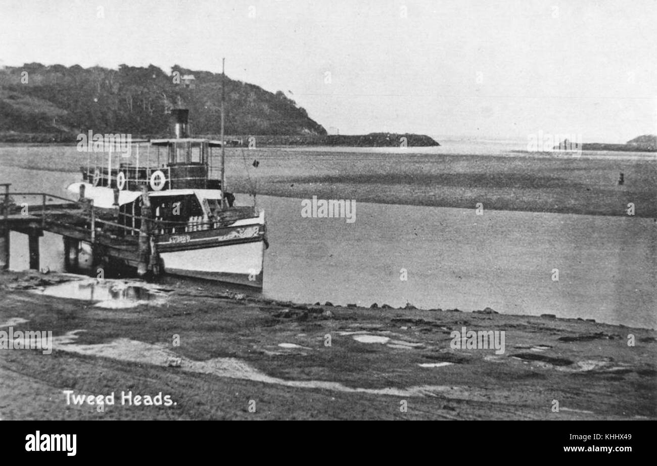 1 293595 View of a boat at a pier at Tweed Heads, ca. 1910 Stock Photo ...