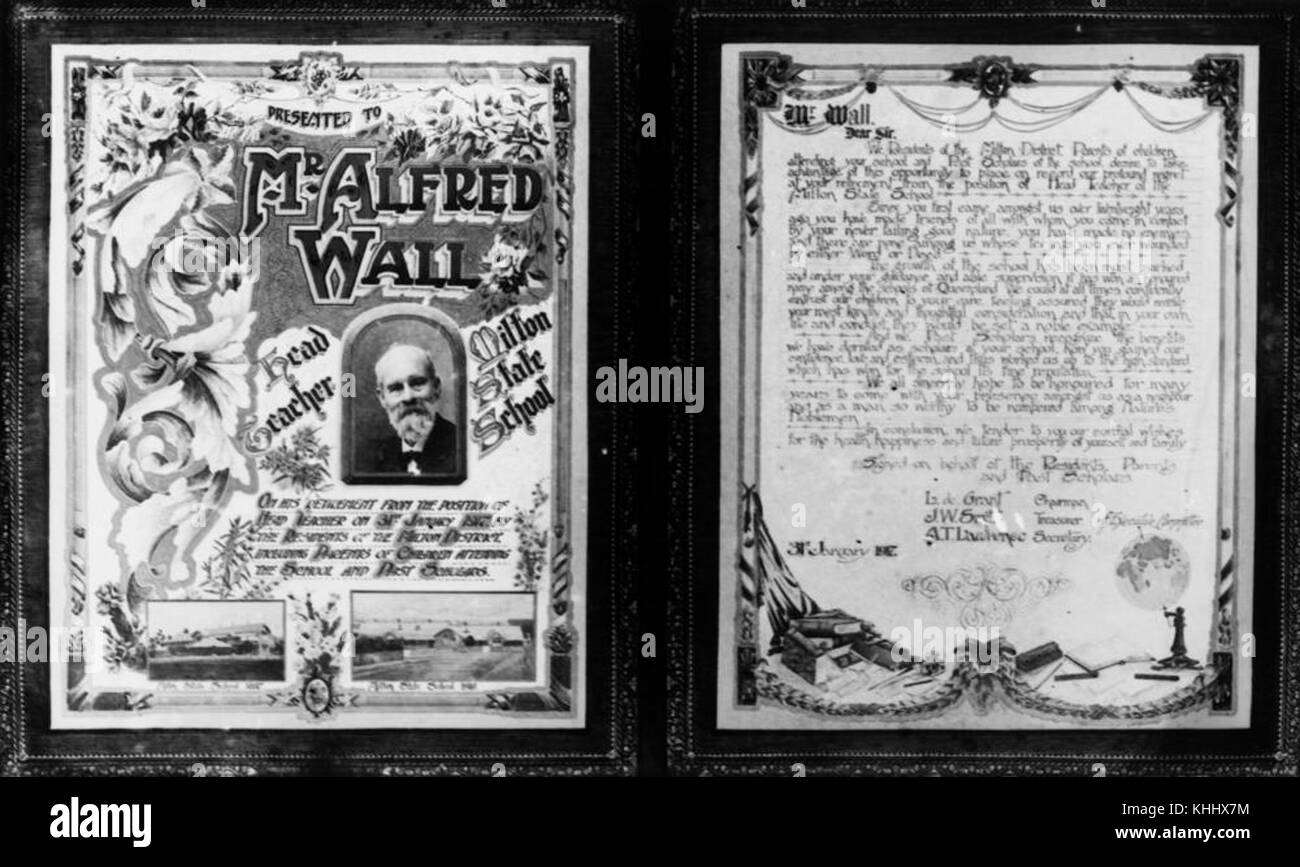 1 149047 Illuminated address for Mr Alfred Wall Stock Photo - Alamy