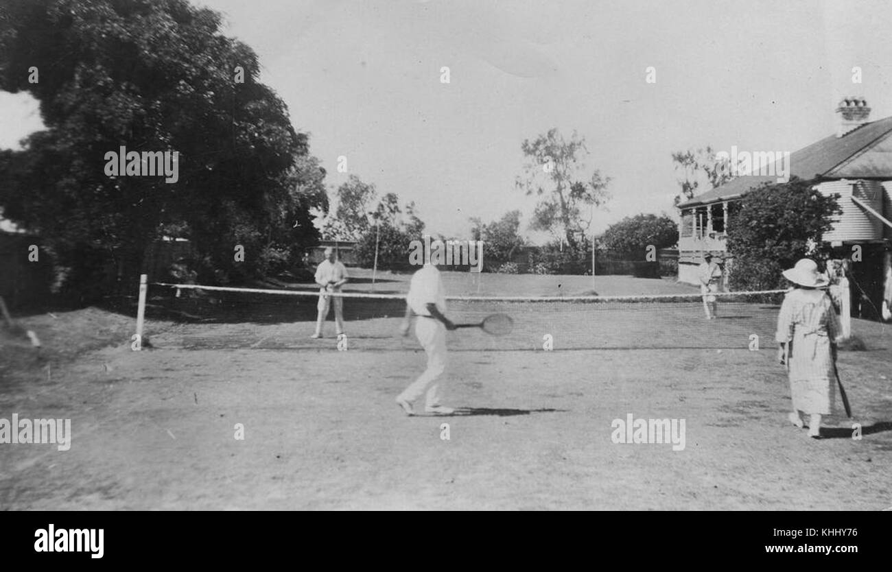 2 298231 Tennis match in progress, ca. 1925 Stock Photo - Alamy