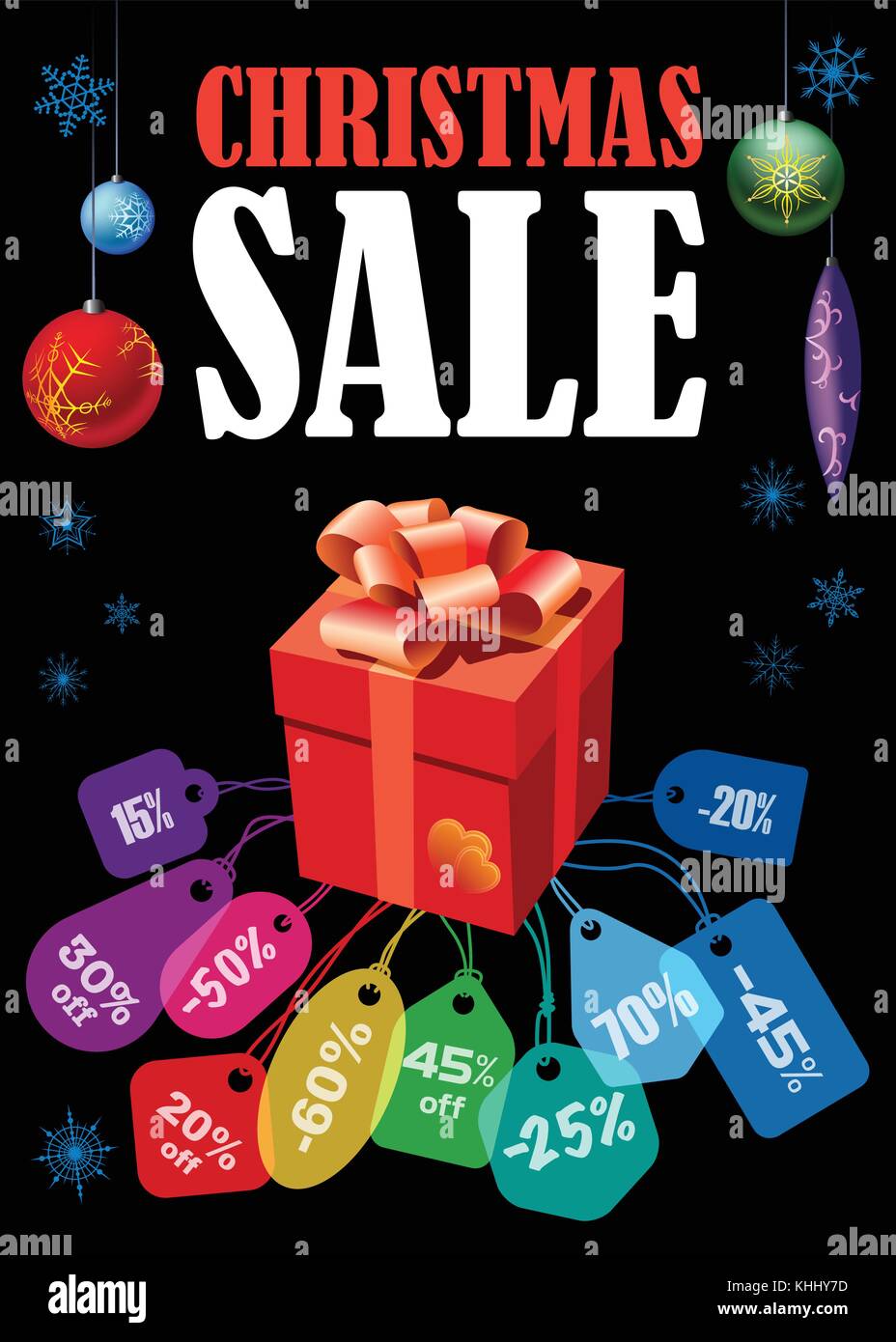 Christmas sale tags poster Stock Vector Images - Alamy
