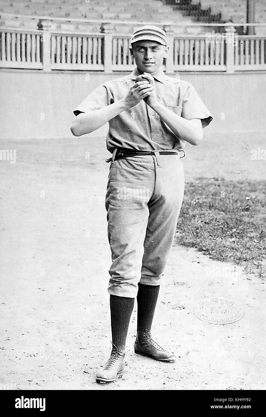 Full length portrait of Dan Casey, pitcher for the Philadelphia Quakers ...