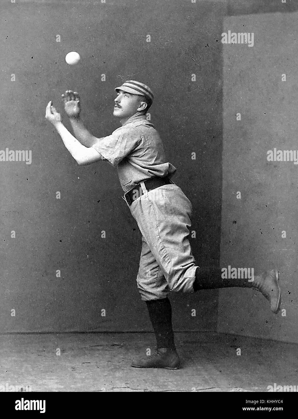 A photographic portrait of Jim Fogarty wearing a Philadelphia Quakers ...
