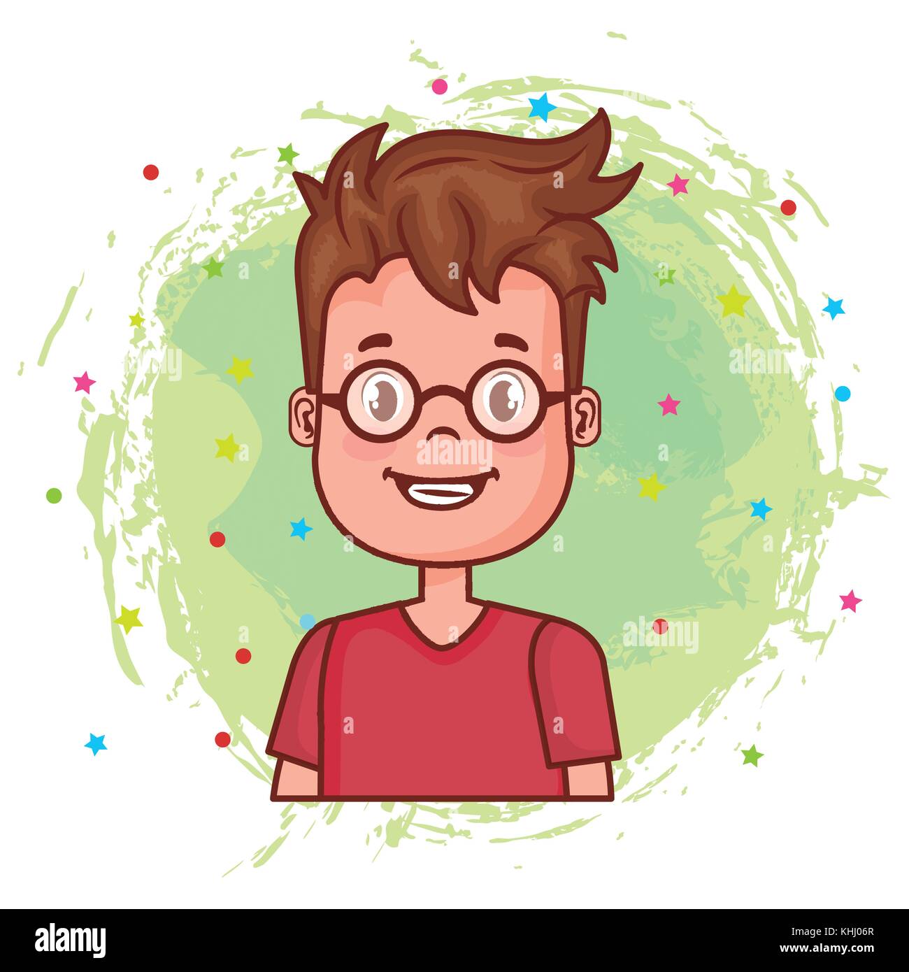 little happy boy avatar character Stock Vector Image & Art - Alamy