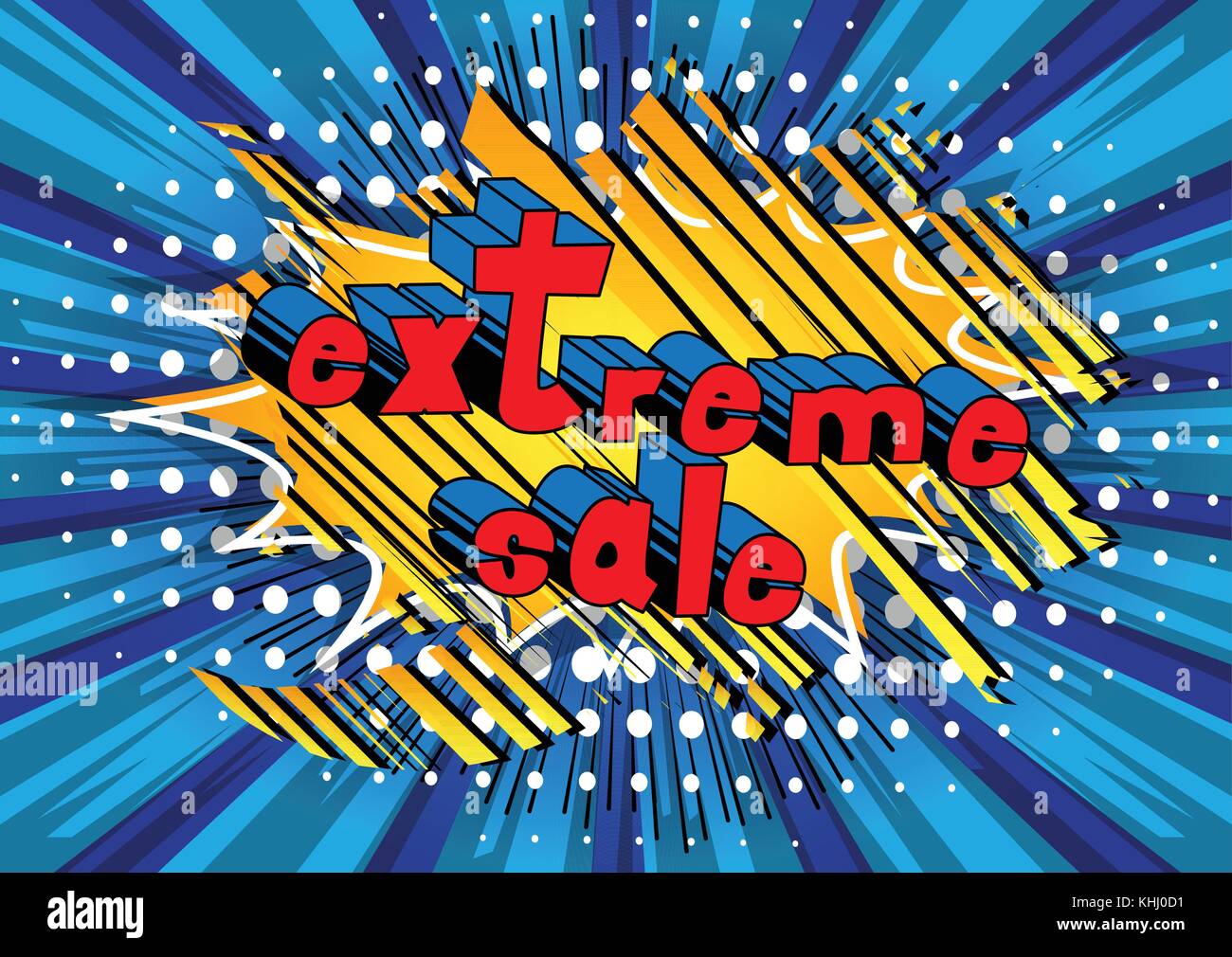 Extreme Sale - Comic book style word on abstract background Stock ...
