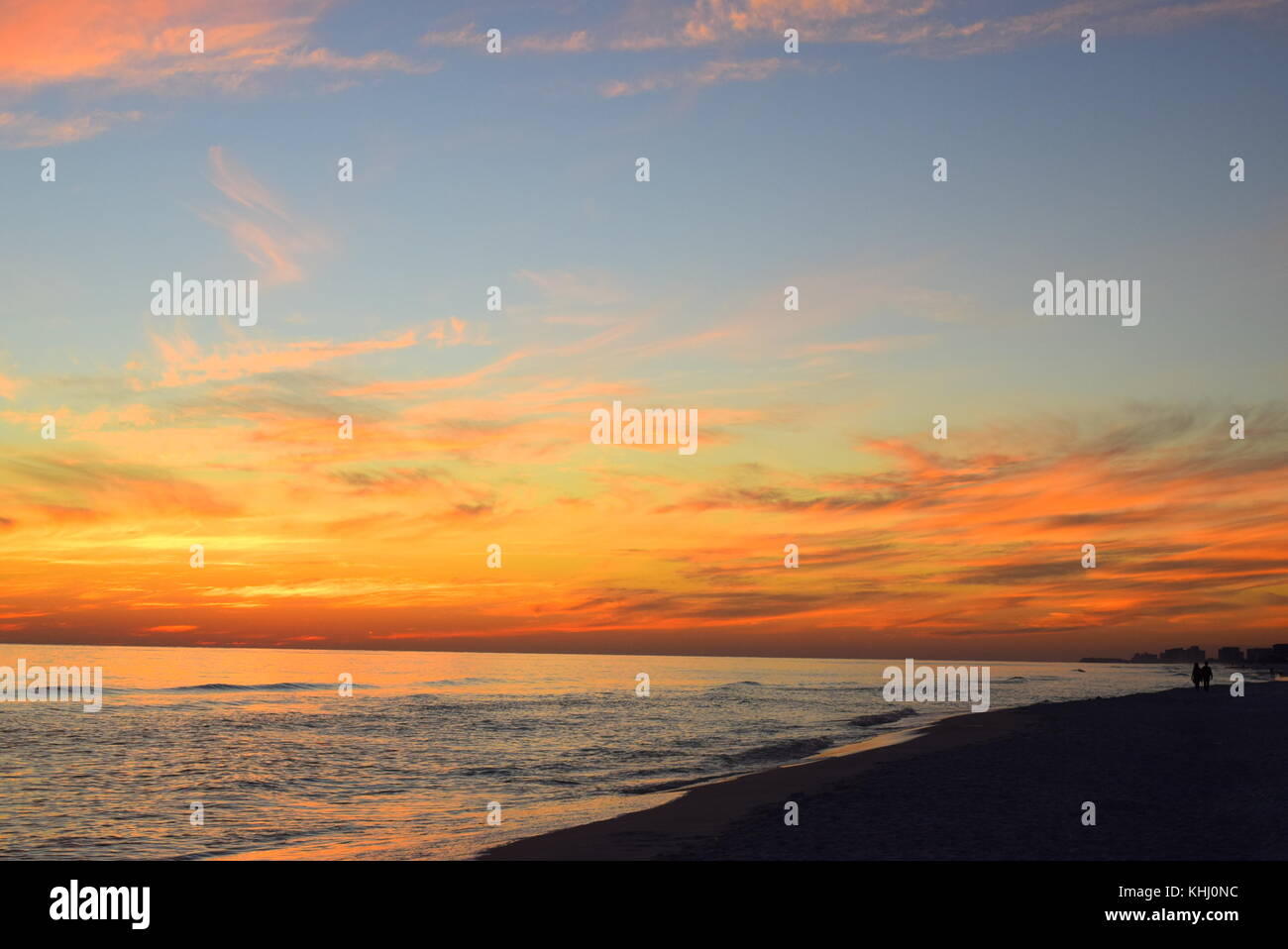 Beautiful Amazing Sunset with Orange Clouds in Florida Stock Photo - Alamy