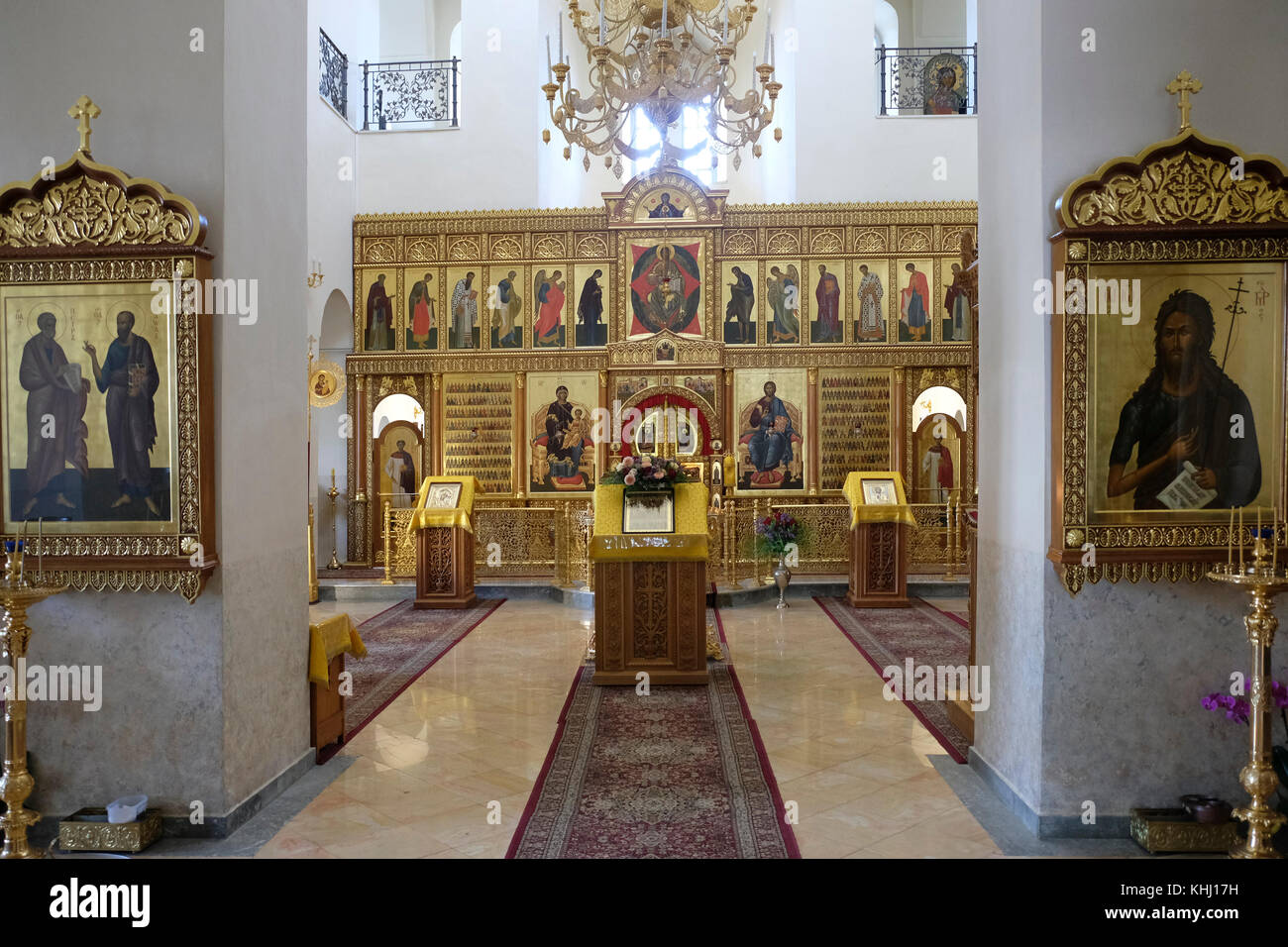 Interior of the Cathedral of All Russian Saints inside the Russian ...