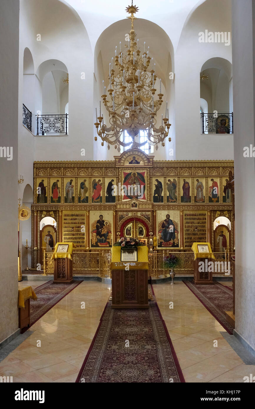 Interior of the Cathedral of All Russian Saints inside the Russian ...