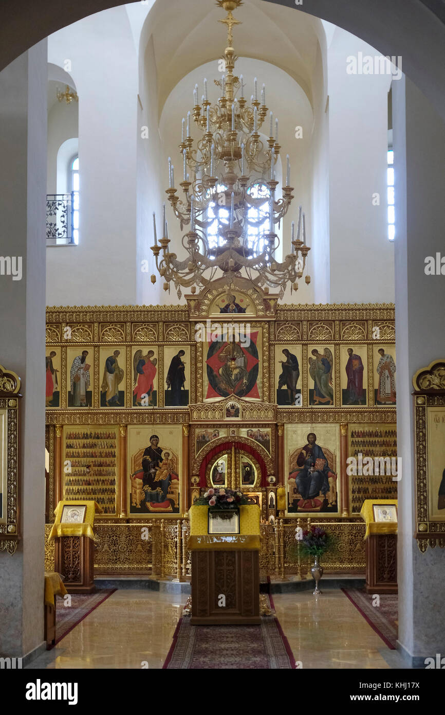 Interior of the Cathedral of All Russian Saints inside the Russian ...
