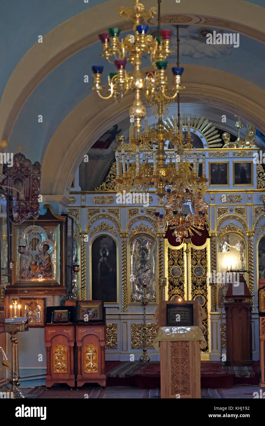 Interior of the Church of Our Lady of Kazan inside the Russian Orthodox ...