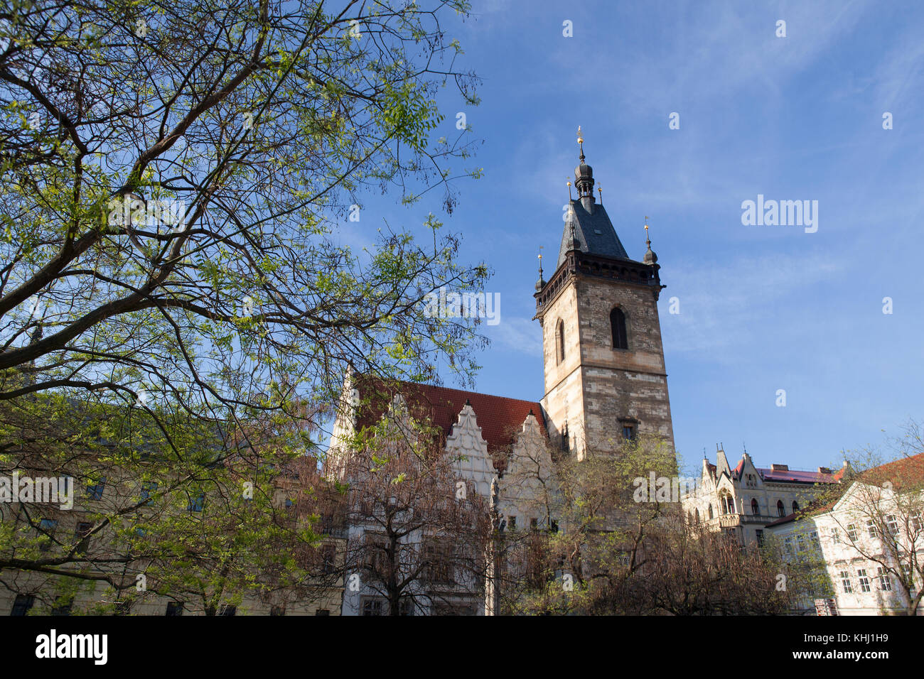 The New Town Hall building on Charles Square , Prague in the Czech ...