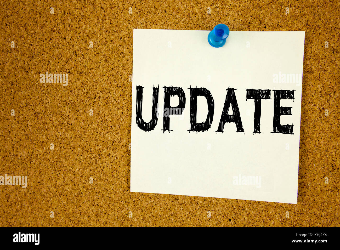 Hand writing text caption inspiration showing Update concept meaning ...