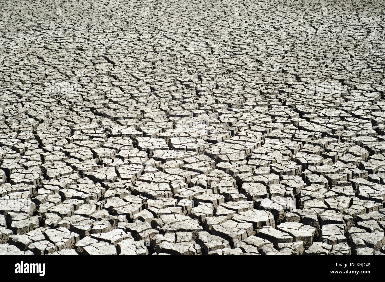 cracked earth in perspective as background Stock Photo - Alamy