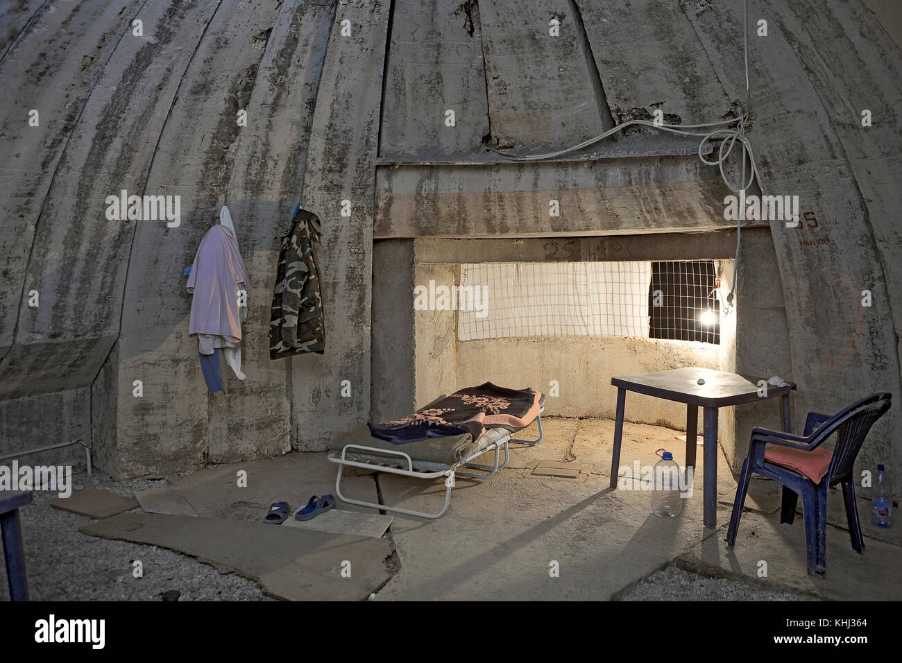 Bunker used for sleeping quarter for security guard of resort, Sarandë ...