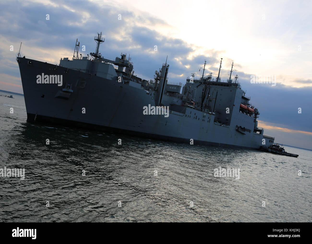 Military Sealift Command’s dry cargo ammunition ship USNS Medgar Evers ...