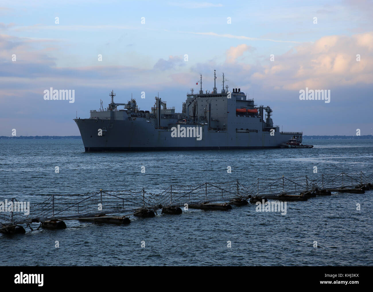 Military Sealift Command’s dry cargo ammunition ship USNS Medgar Evers ...
