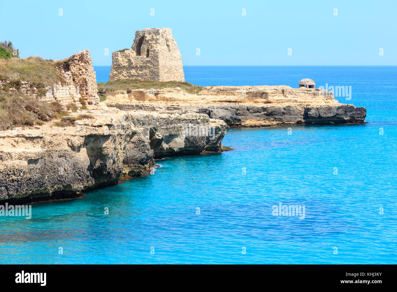 Fort ruins on picturesque Adriatic sea coast Archaeological Area of ...