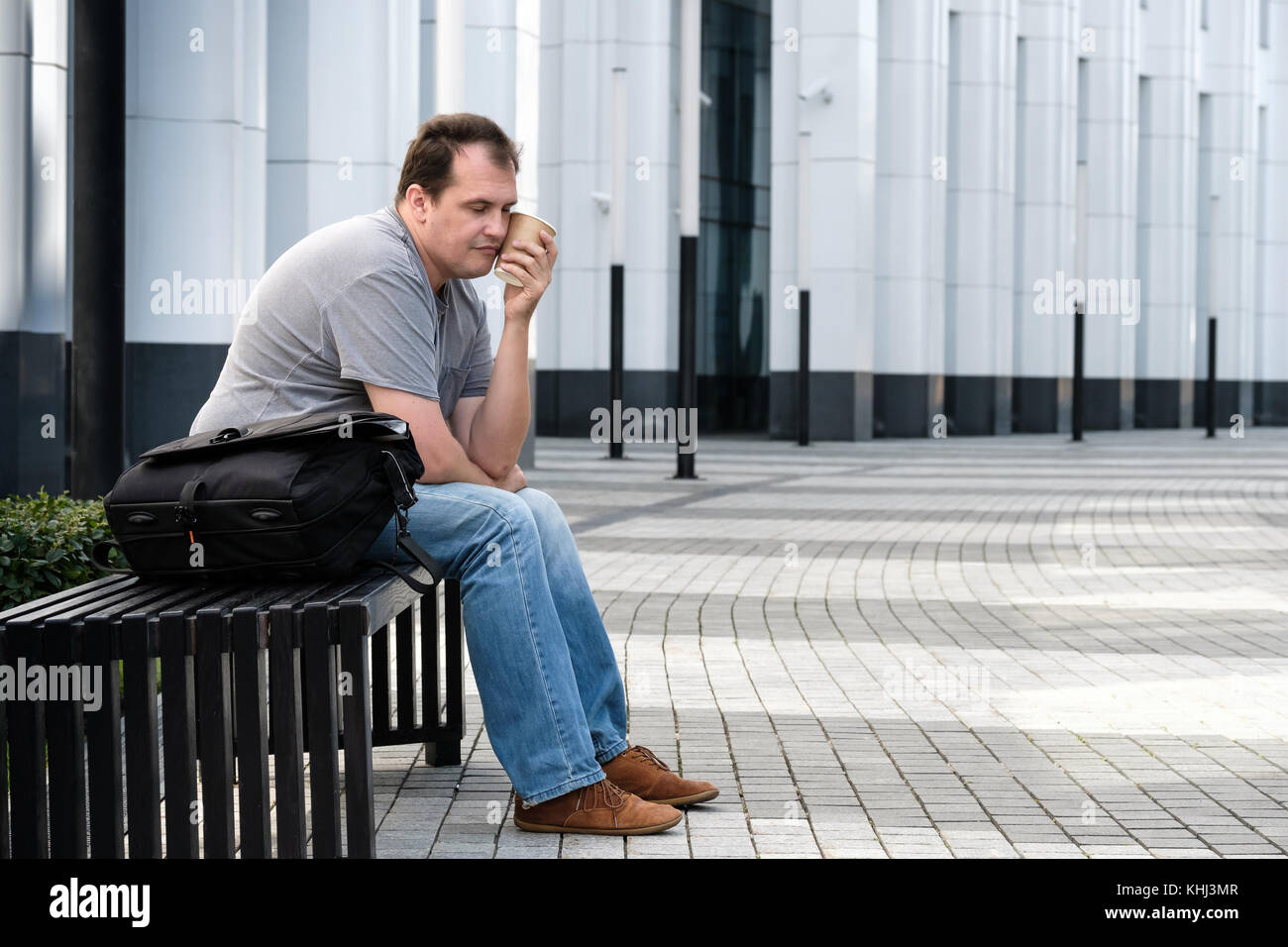 Sad middle age man portrait Stock Photo - Alamy