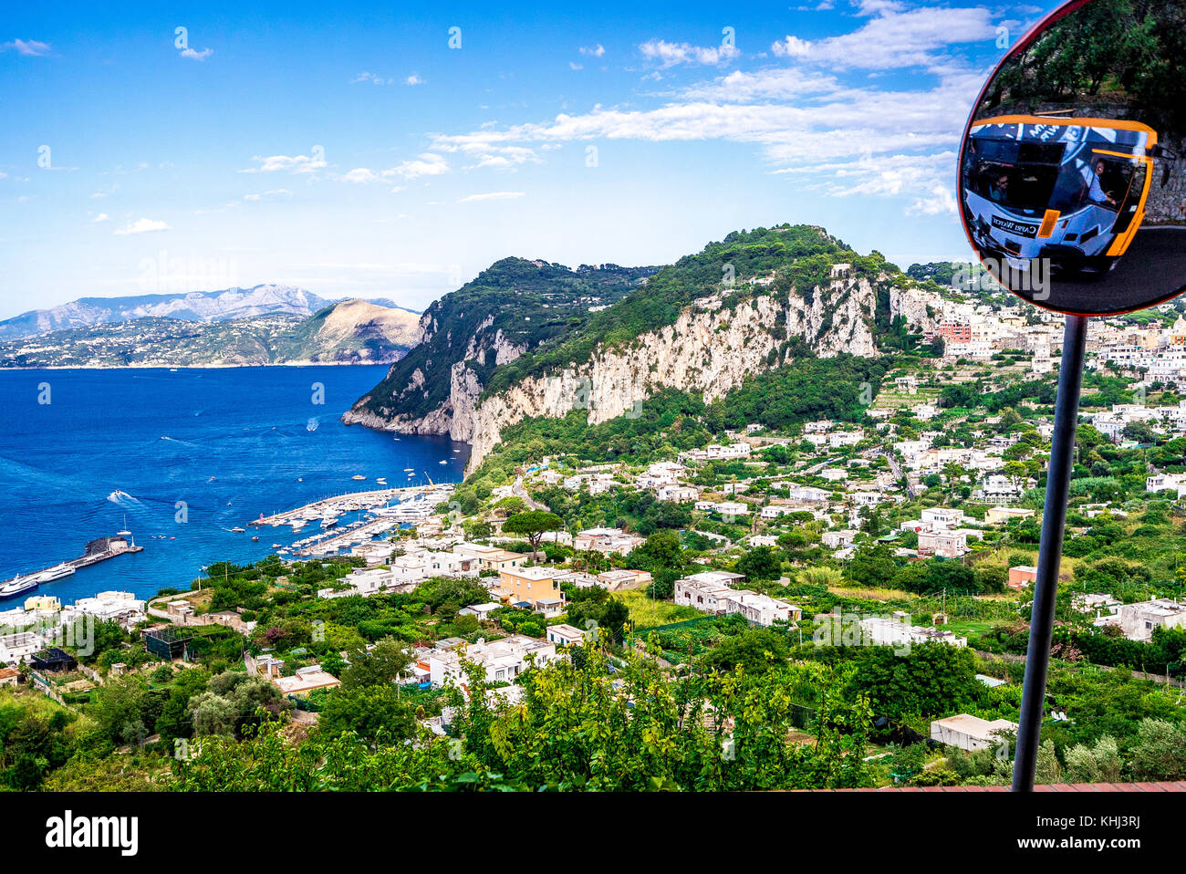 Views of the island of Capri from the Piazzetta di Capri, Italy Stock ...