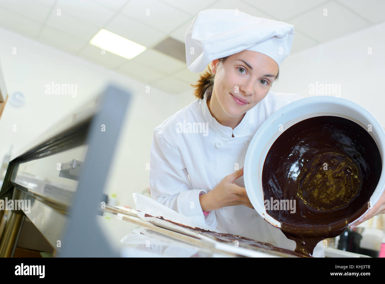 pouring melted chocolate Stock Photo - Alamy