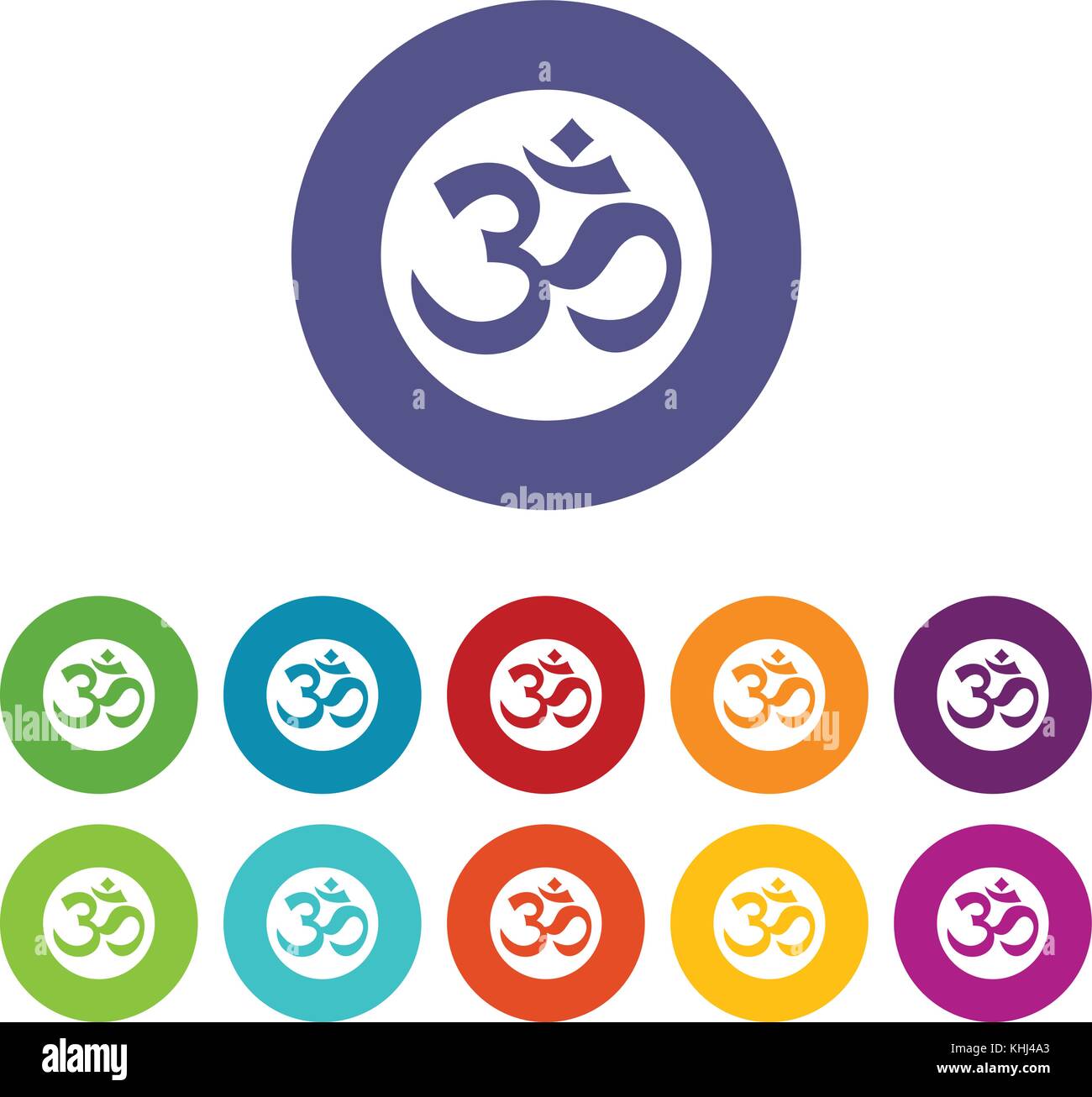 Symbol Aum set icons Stock Vector Image & Art - Alamy