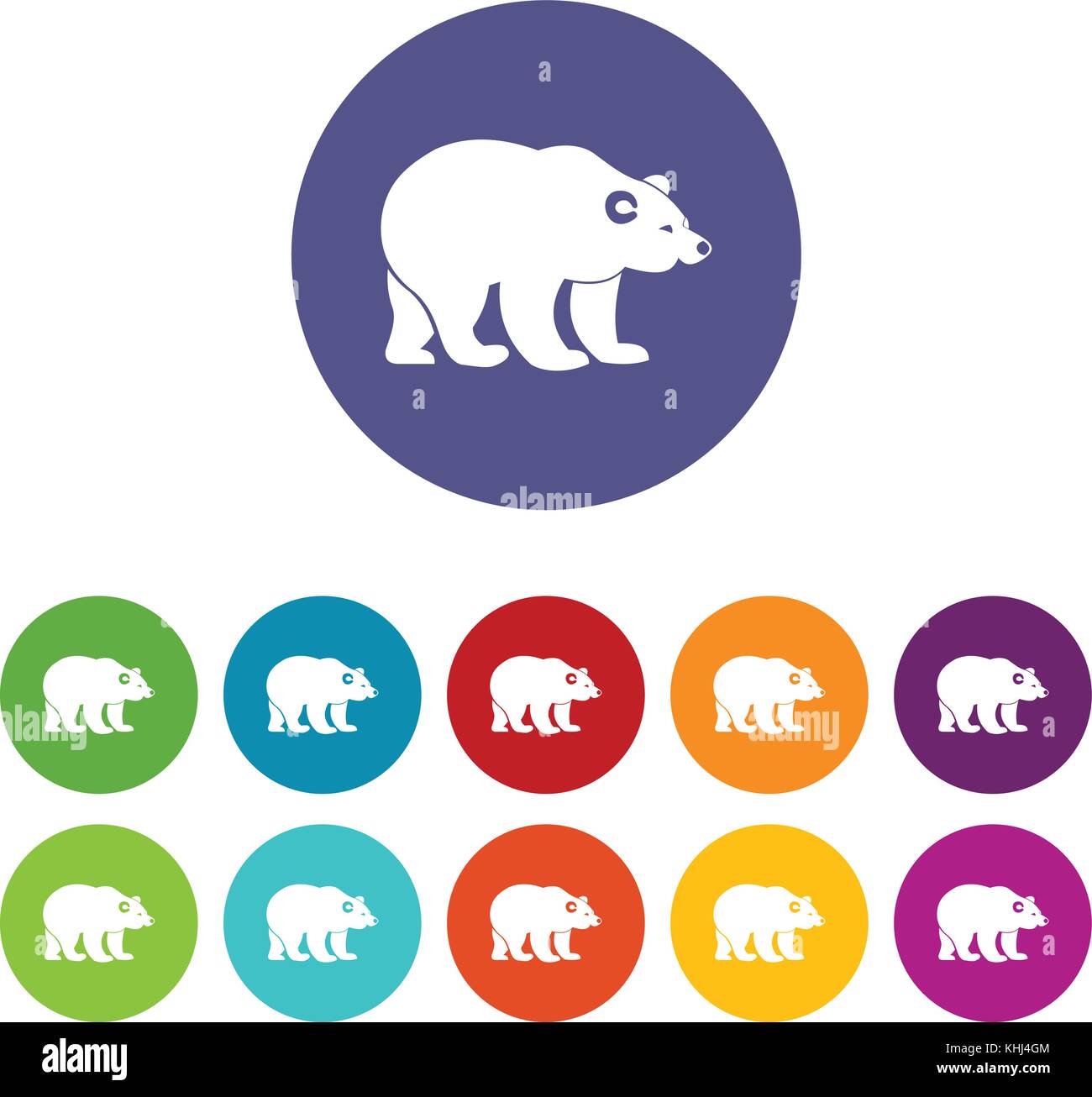 Bear set icons Stock Vector Image & Art - Alamy