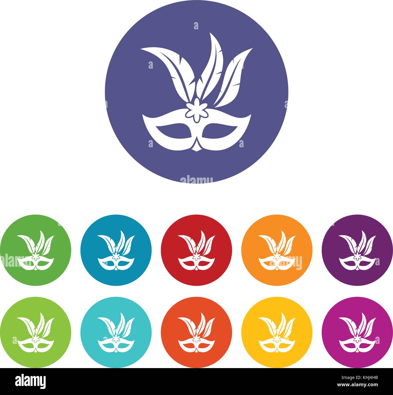 Carnival mask set icons Stock Vector Image & Art - Alamy