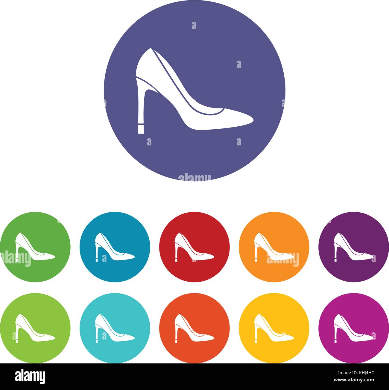 High heel shoe set icons Stock Vector Image & Art - Alamy