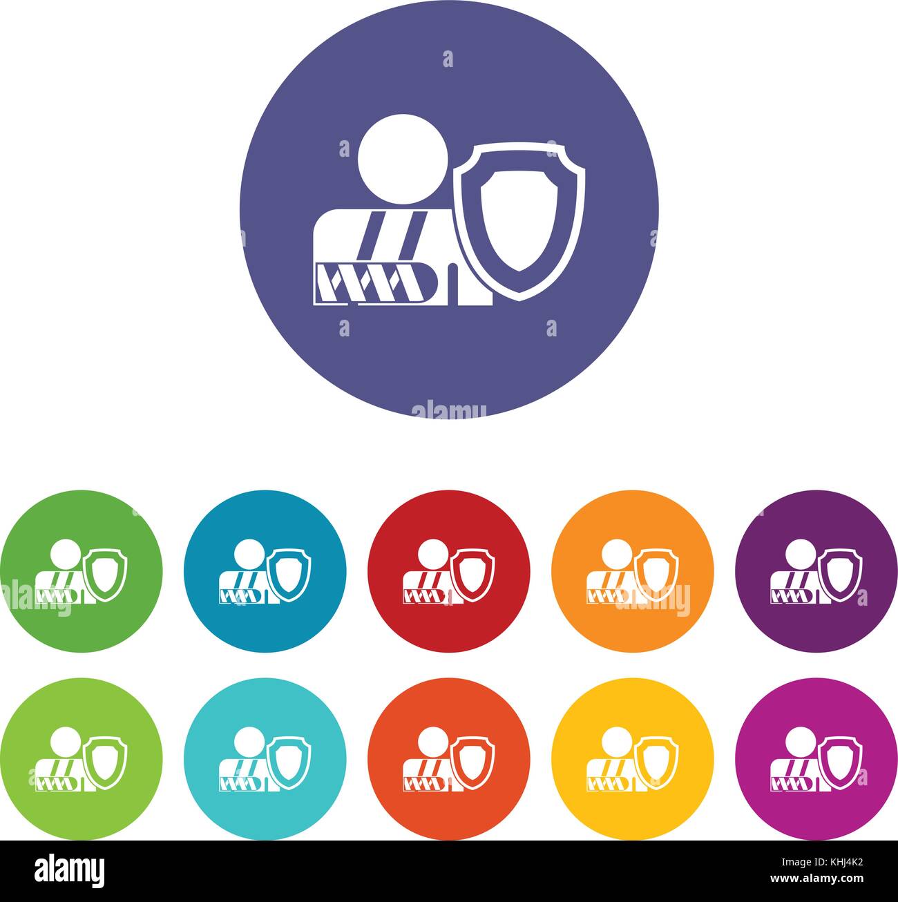 oken arm and safety shield set icons Stock Vector Image & Art - Alamy