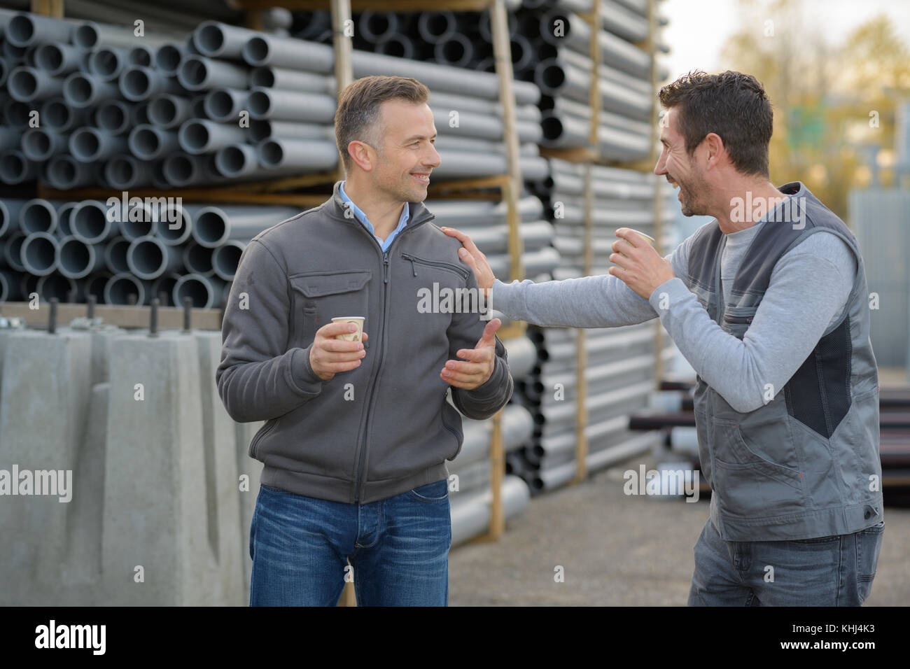 industrial workers talking Stock Photo - Alamy industrial workers talking Stock Photo - Alamy