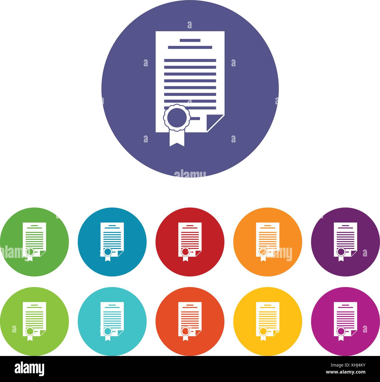 Contract set icons Stock Vector Image & Art - Alamy