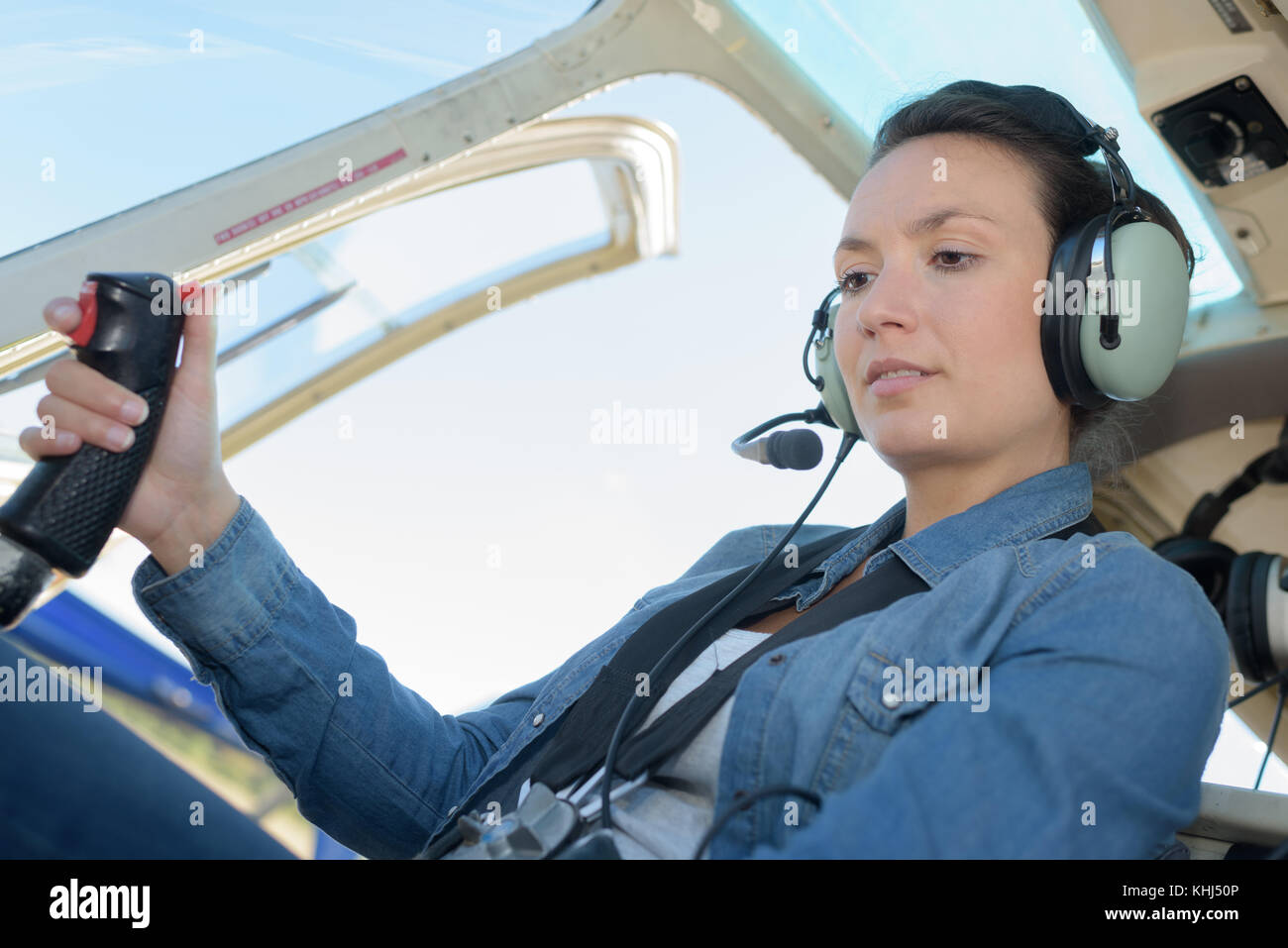woman helicopter pilot Stock Photo - Alamy