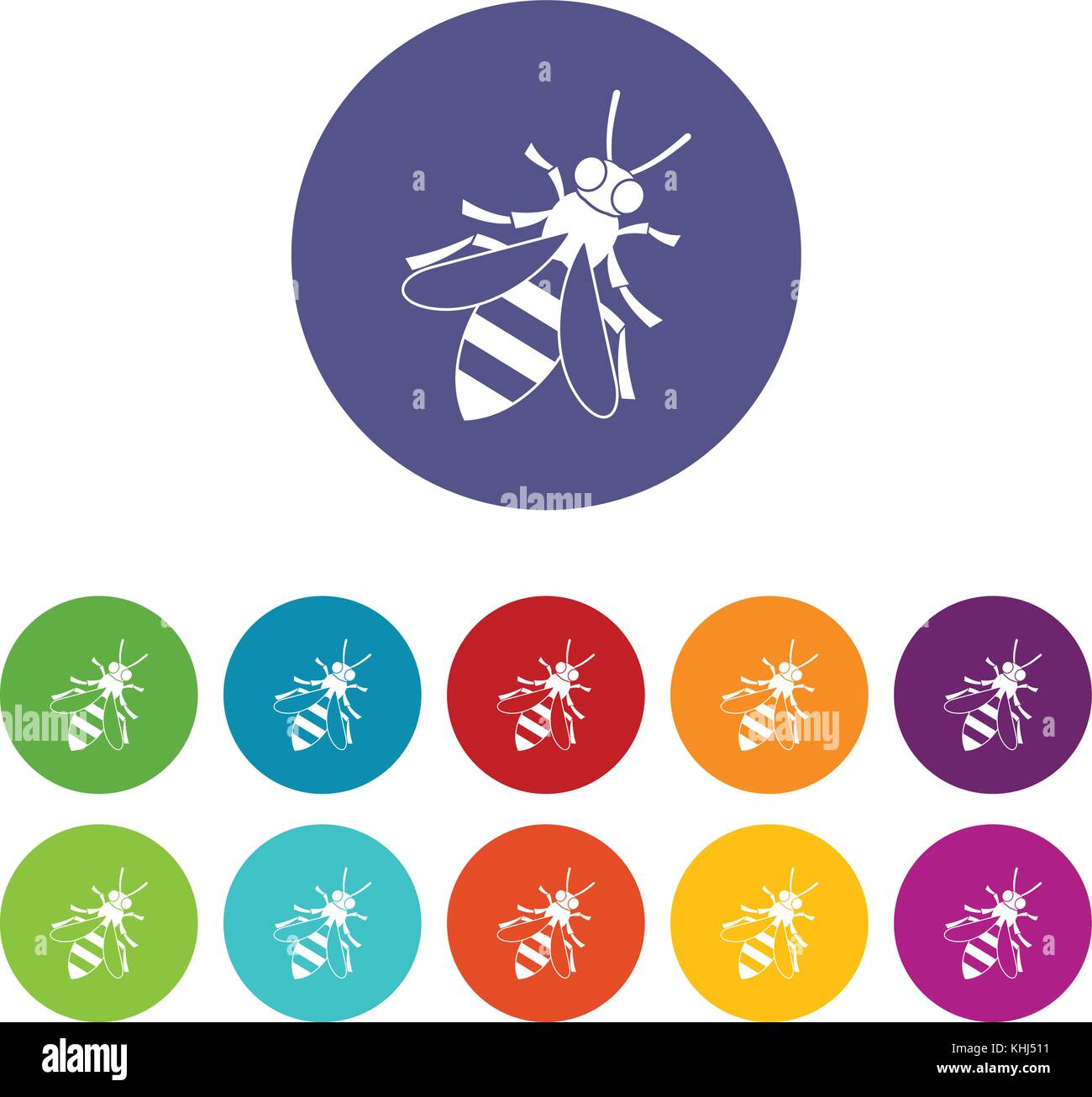 Honey bee set icons Stock Vector Image & Art - Alamy