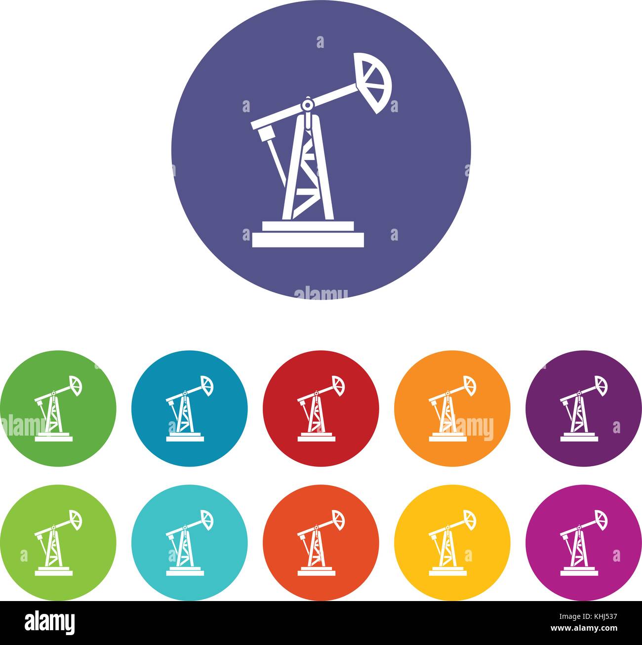 Oil rig set icons Stock Vector Image & Art - Alamy
