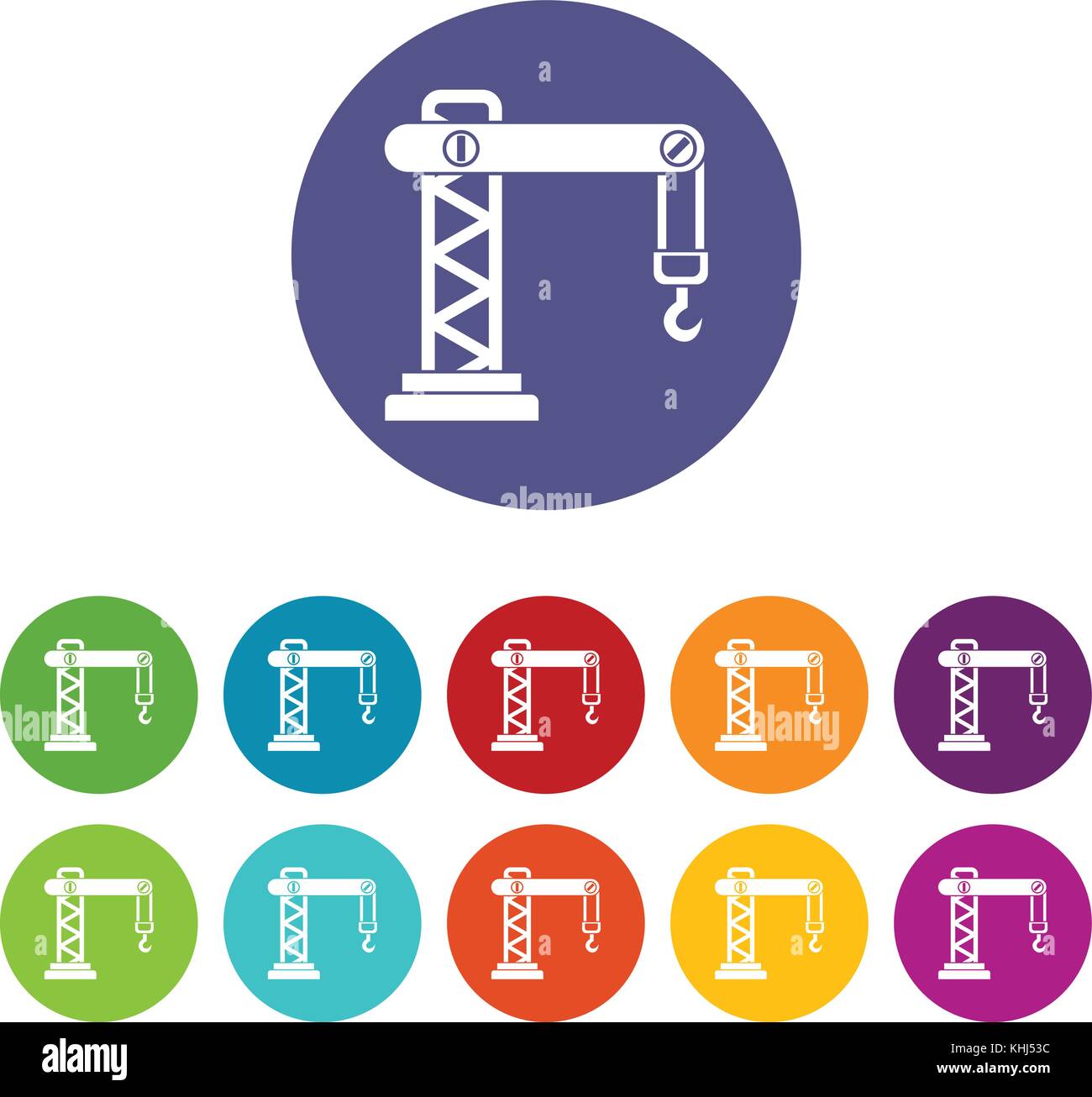 Crane set icons Stock Vector Image & Art - Alamy