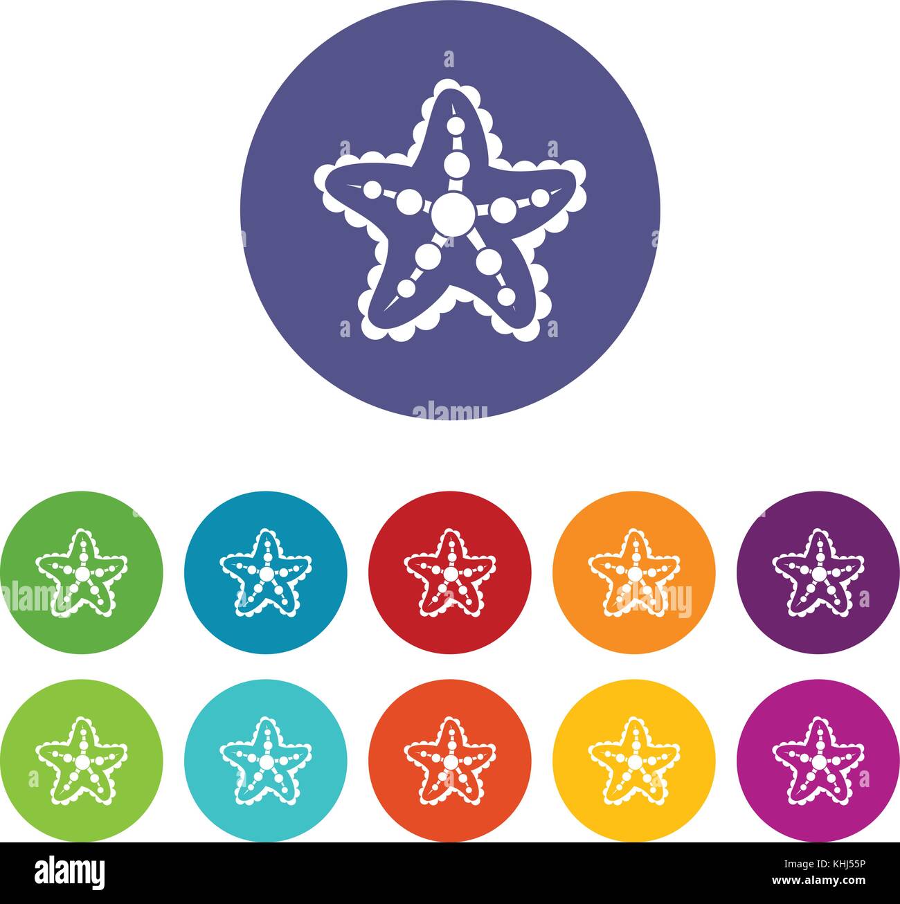 Starfish set icons Stock Vector Image & Art - Alamy