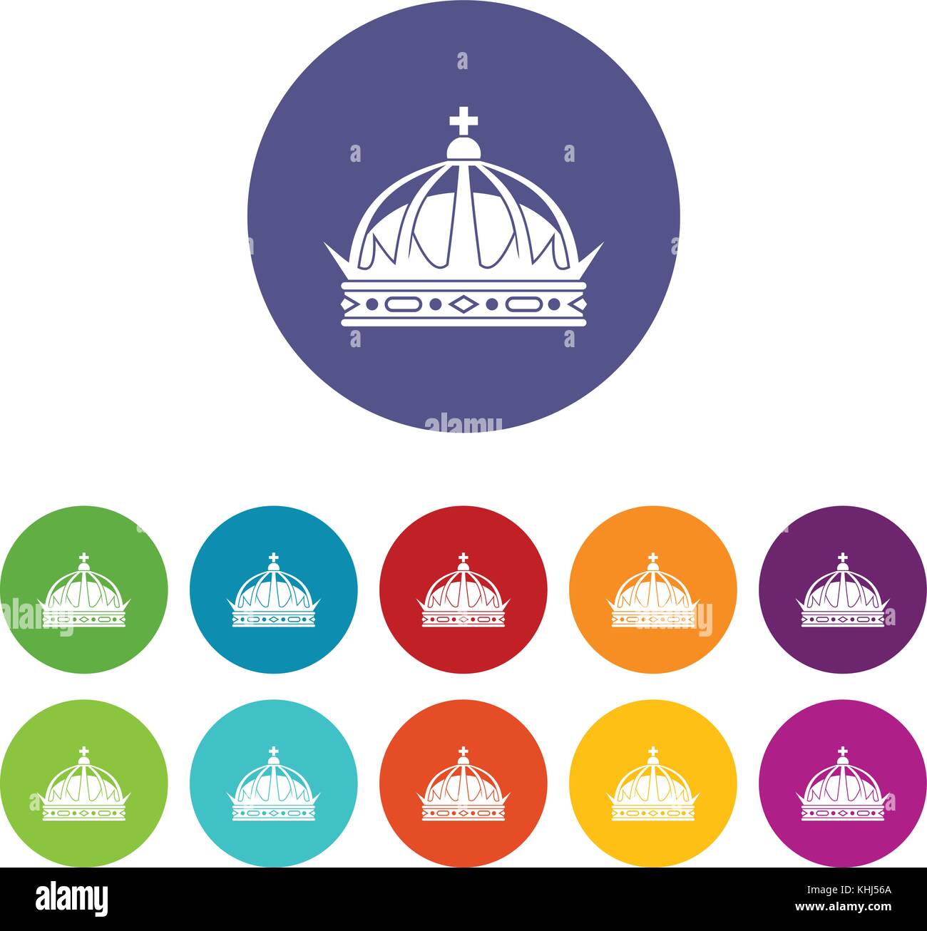 Crown set icons Stock Vector Image & Art - Alamy