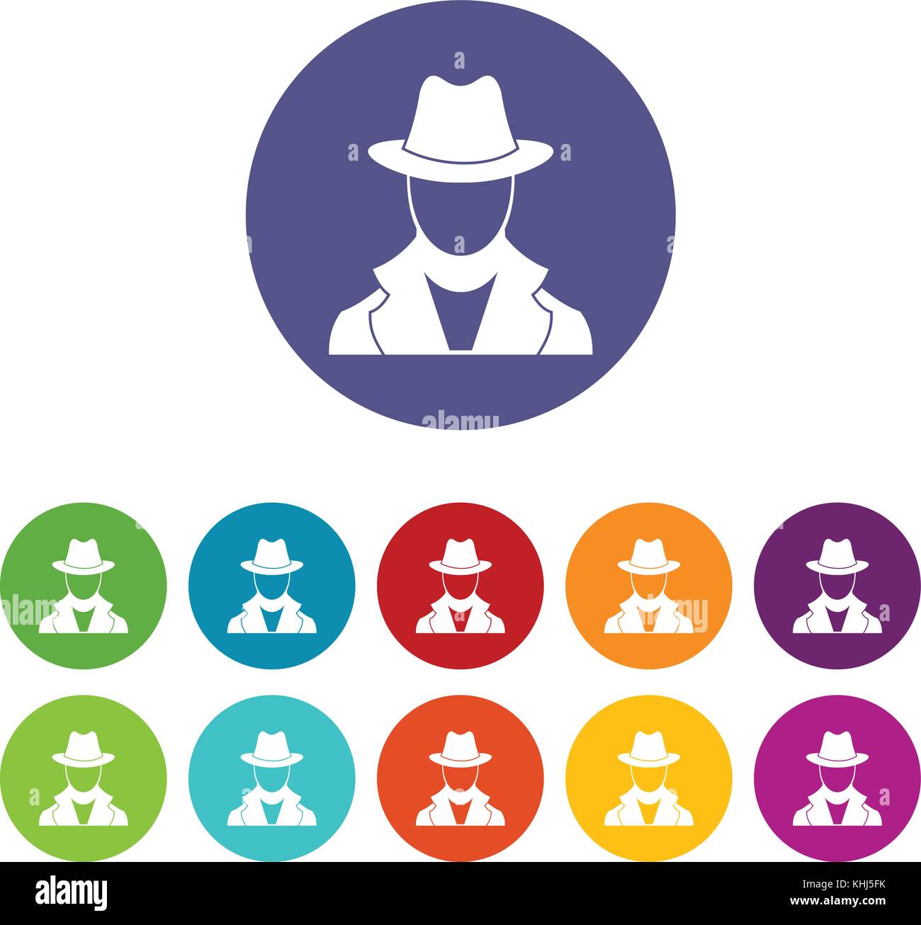 Spy set icons Stock Vector Image & Art - Alamy