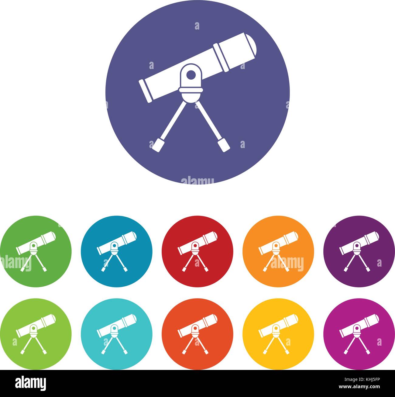 Space telescope set icons Stock Vector Image & Art - Alamy